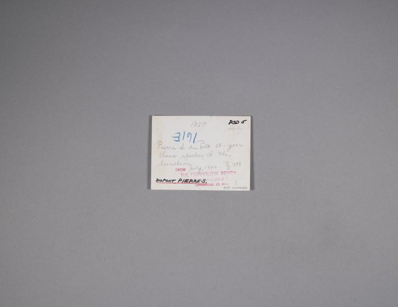 Pierre Samuel du Pont at class luncheon, 1940 | MIT Museum
