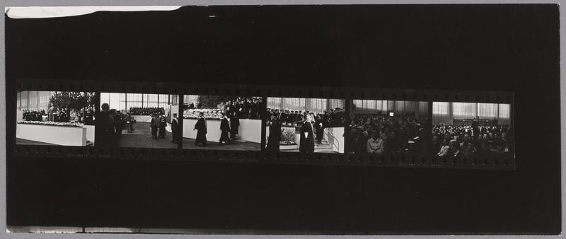 Contact sheet of Howard W. Johnson's inauguration, 1966 | MIT Museum