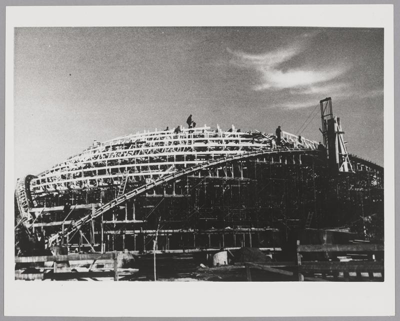 Building W16, Sebastian S. Kresge Auditorium, construction, exterior ...