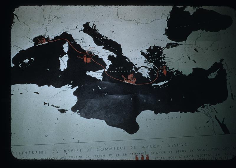 Grand Congloué shipwreck project, map - Cousteau expedition, 1953/4 ...