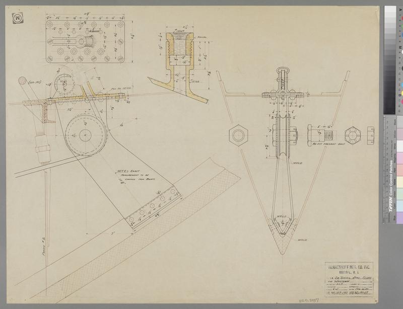 Jib topsail stay fitting for Weetamoe | MIT Museum